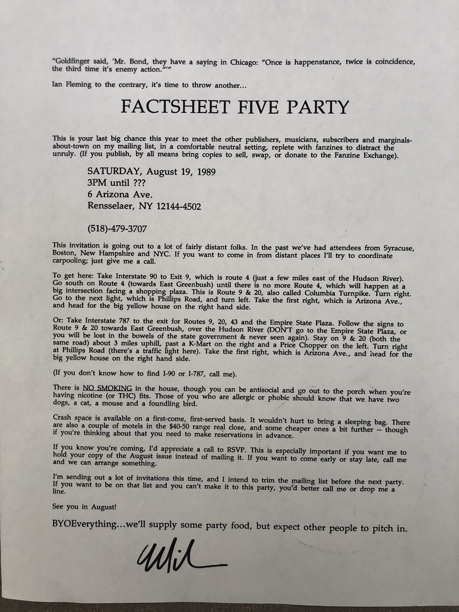 Factsheet Five Parties - Factsheet Five Archive Project